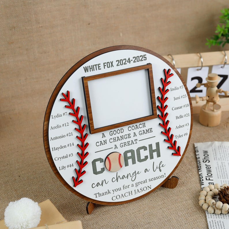 Personalized Baseball Coach Picture Frame, Coach Appreciation, Baseball ...