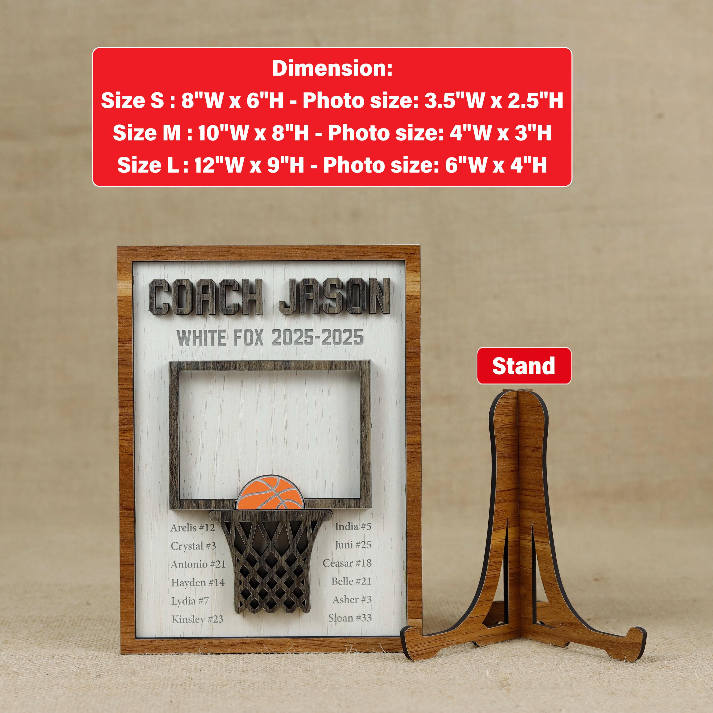 Personalized Basketball Coach Gifts, Basketball Team Photo Frame ...
