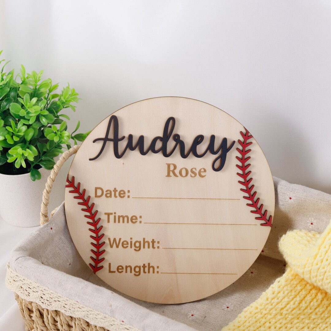 Hospital Baby Birth Stat Sign, Personalized Birth Announcement Sign ...