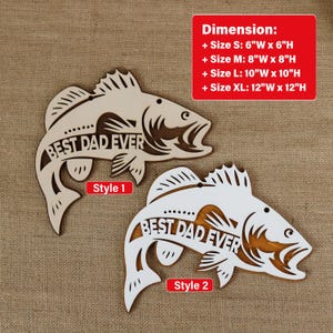 Personalized Dad Fishing Sign, Grandpa Bass Hanging Wooden Sign, Hooked ...