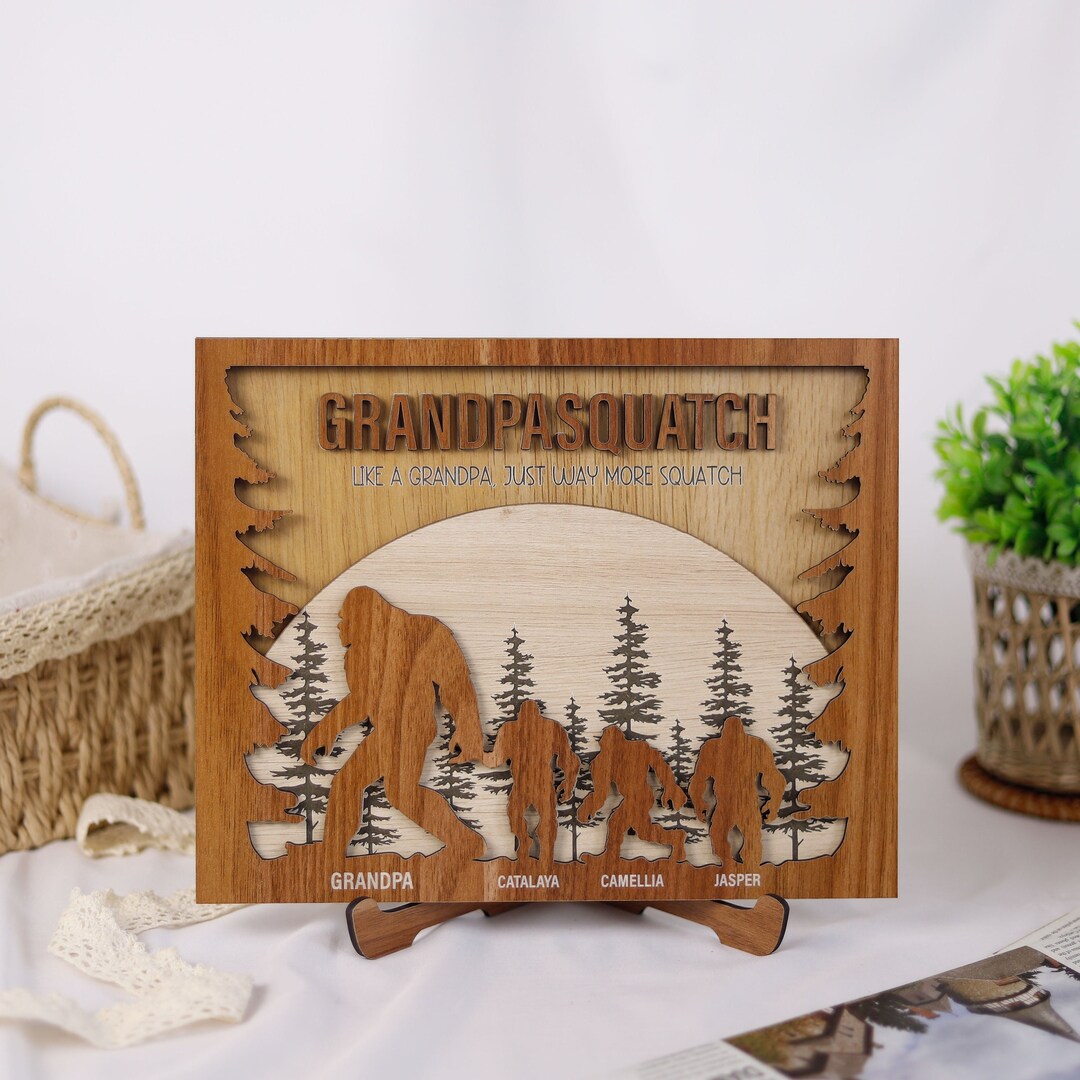 3D Grandpasquatch Wood Sign, the Man the Myth the Legend, Dadsquatch ...