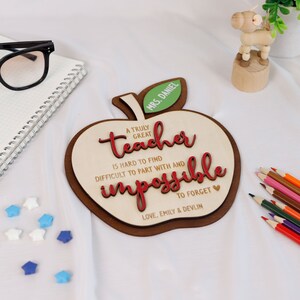 Custom Teacher Apple Desk Decor, Thank You Gift From Students ...