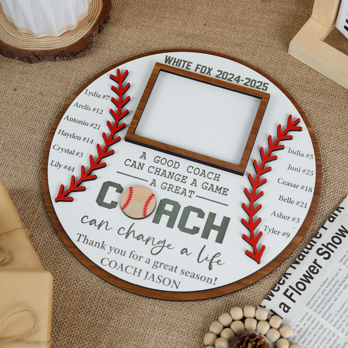 Personalized Baseball Coach Picture Frame, Coach Appreciation, Baseball ...