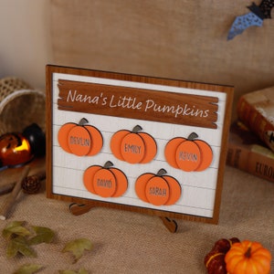 Personalized Family Pumpkin Patch Sign, Custom Grandparents Gifts From ...