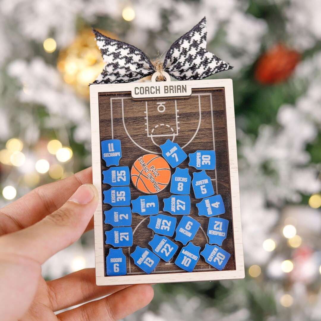 Personalized Basketball Shaker Ornament, Custom Jersey's Name & Number ...