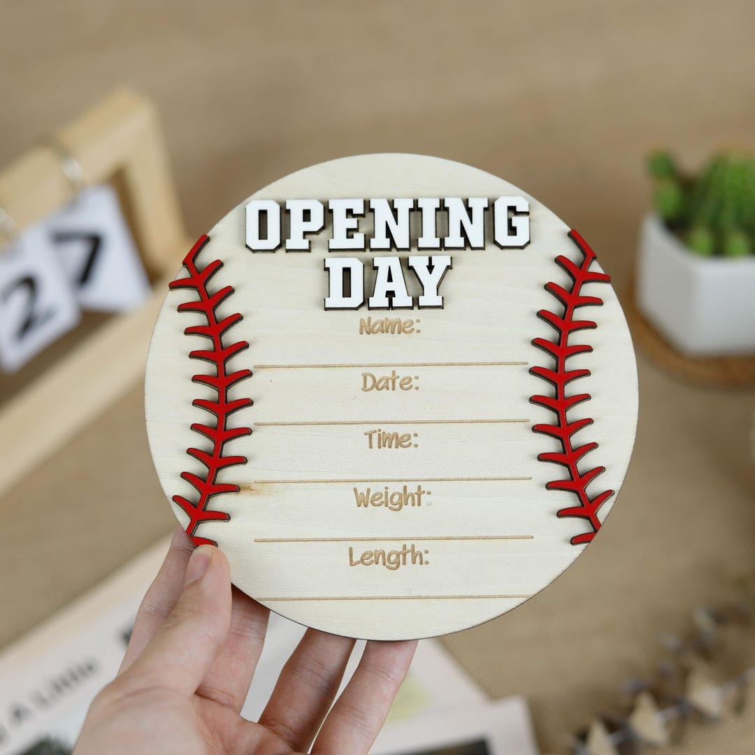 Baseball Hospital Baby Birth Stat Sign, Personalized Birth Announcement ...