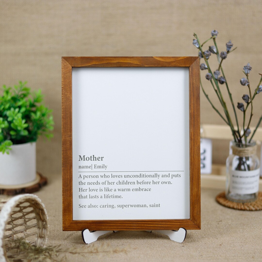 Mother Definition Wall Decor, Personalized Name Sign for Mother's Day ...