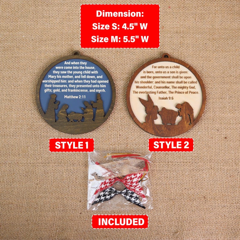 Nativity Scene W/ Family Name Ornament, Bethlehem Christian Gifts ...