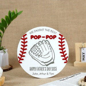 Baseball Fathers Day Handprint Sign, We Caught the Best Grandpa ...