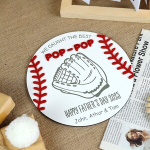Baseball Fathers Day Handprint Sign, We Caught the Best Grandpa ...