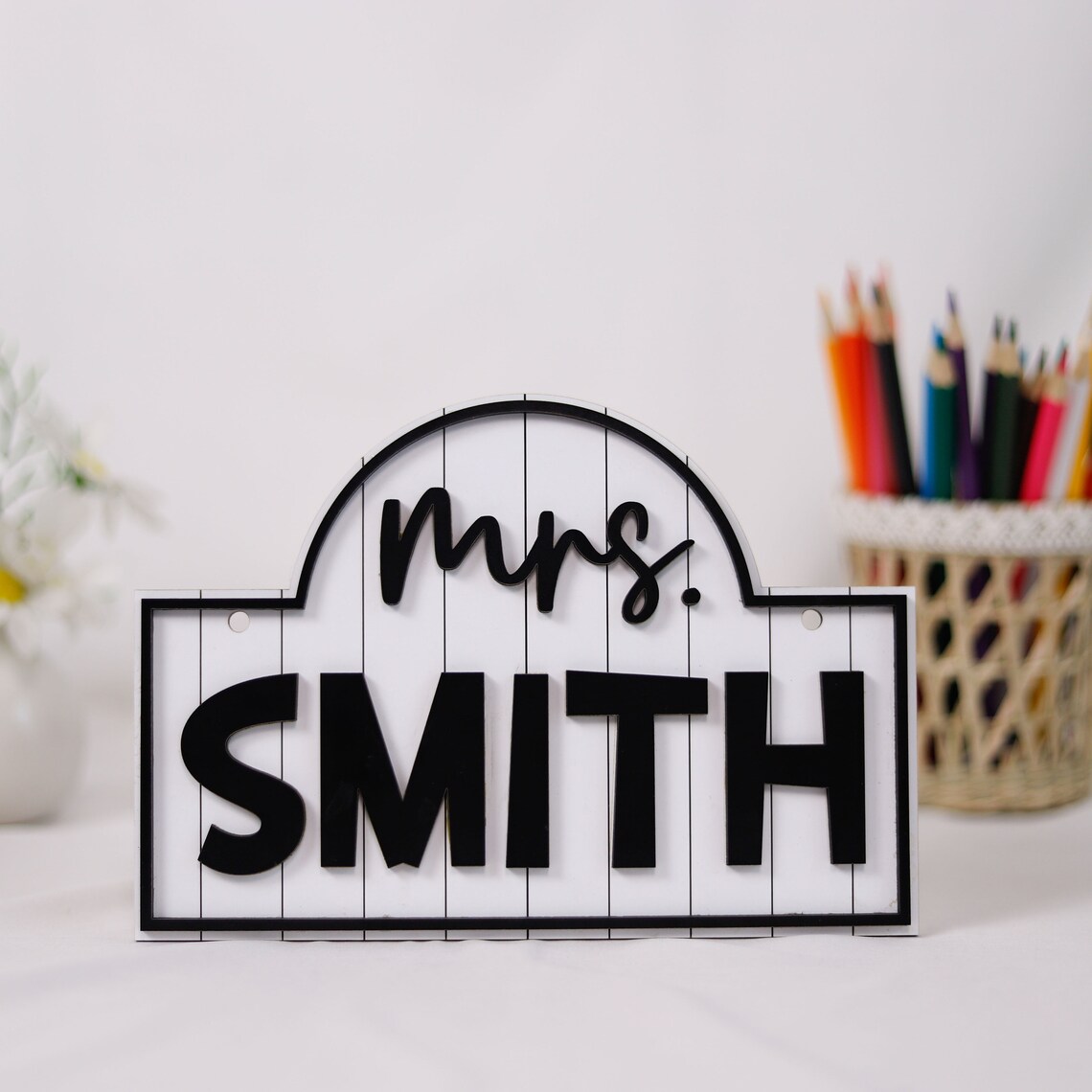 Custom Teacher Door Name Sign, Teacher Welcome Sign, Class Decor ...