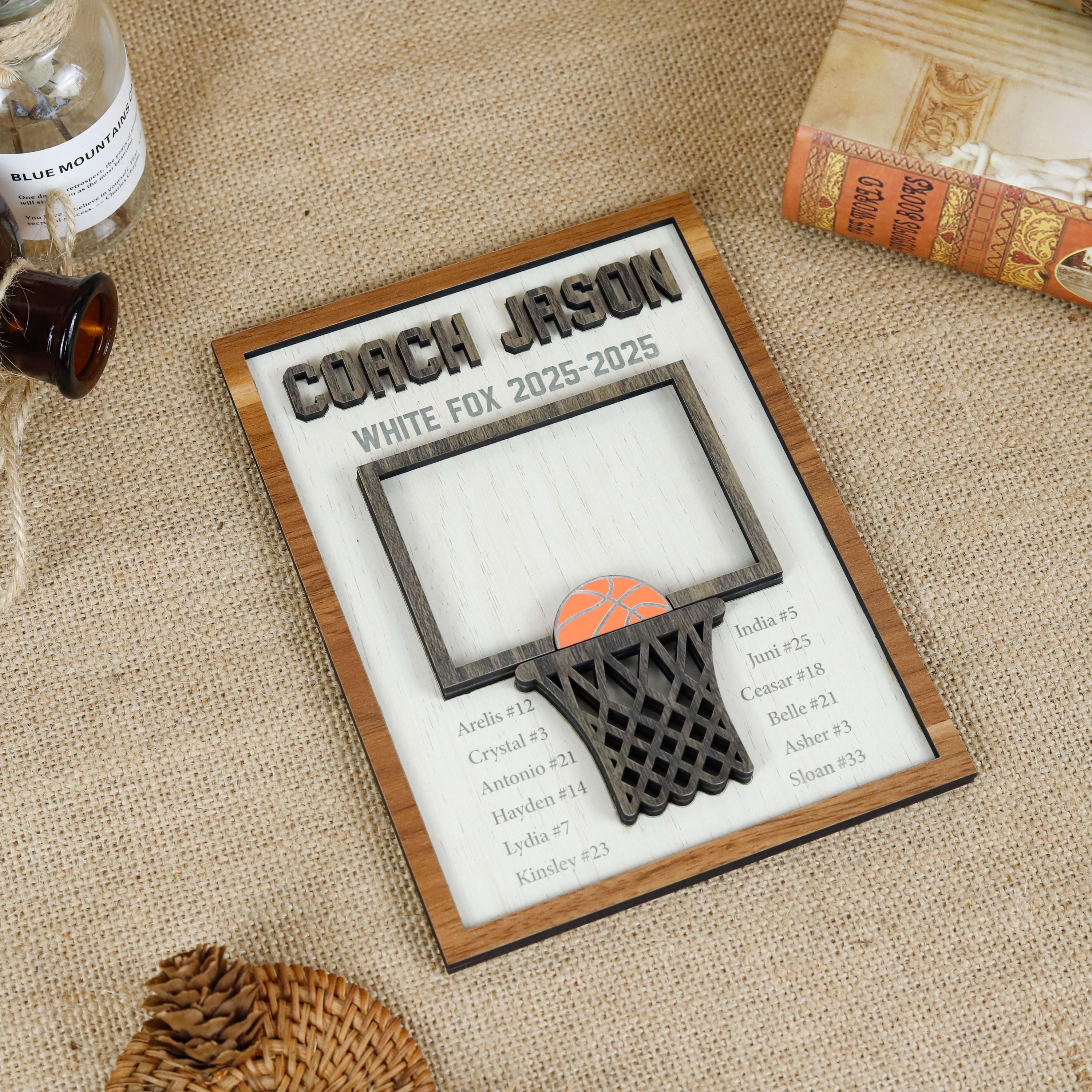 Personalized Basketball Coach Gifts, Basketball Team Photo Frame ...