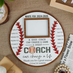 Personalized Baseball Coach Picture Frame, Coach Appreciation, Baseball ...