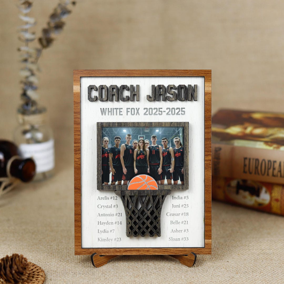 Personalized Basketball Coach Gifts, Basketball Team Photo Frame ...