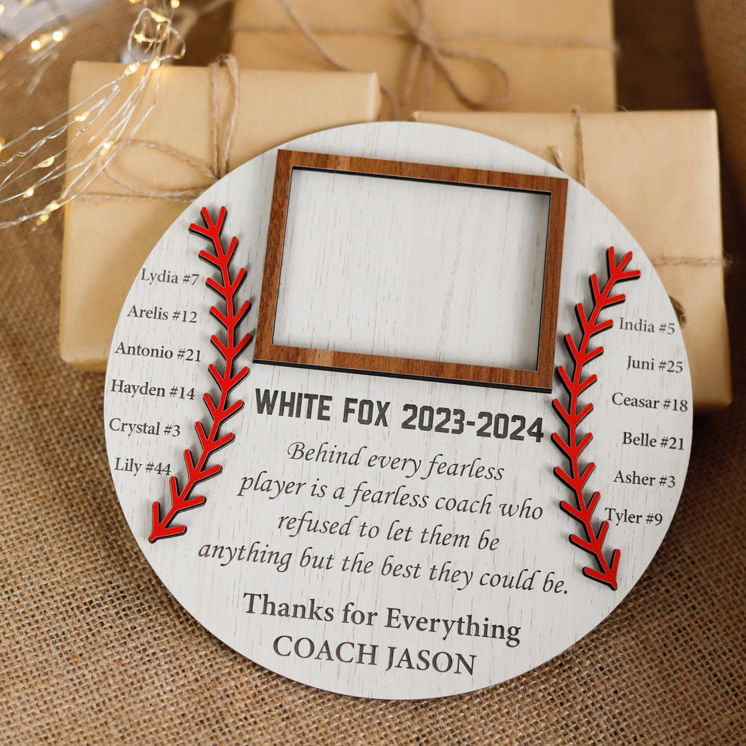Personalized Baseball Coach Picture Frame, Coach Appreciation Gift From ...
