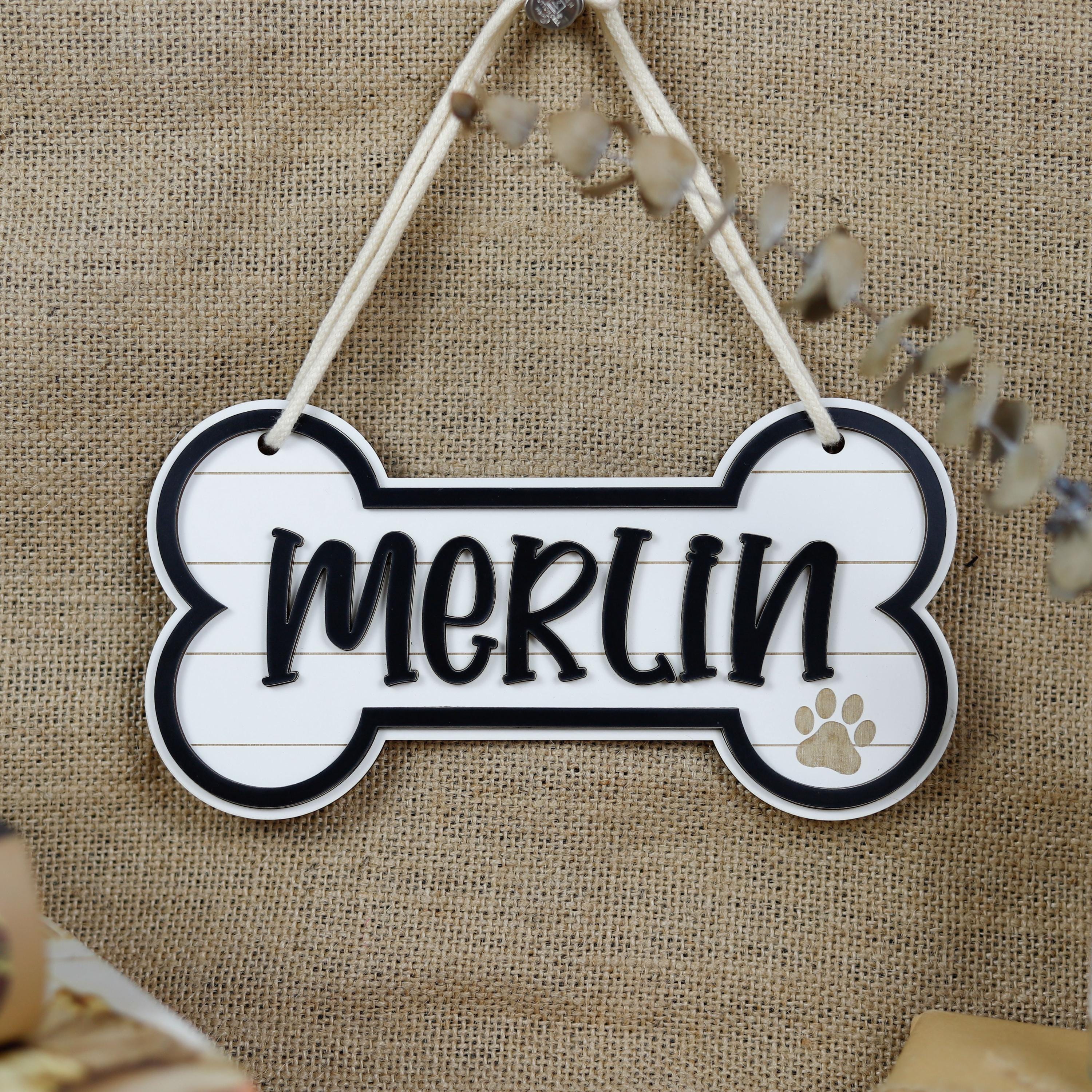 Personalized Dog Kennel Name Plate, 3D Dog Name Sign, Custom Crate Sign ...