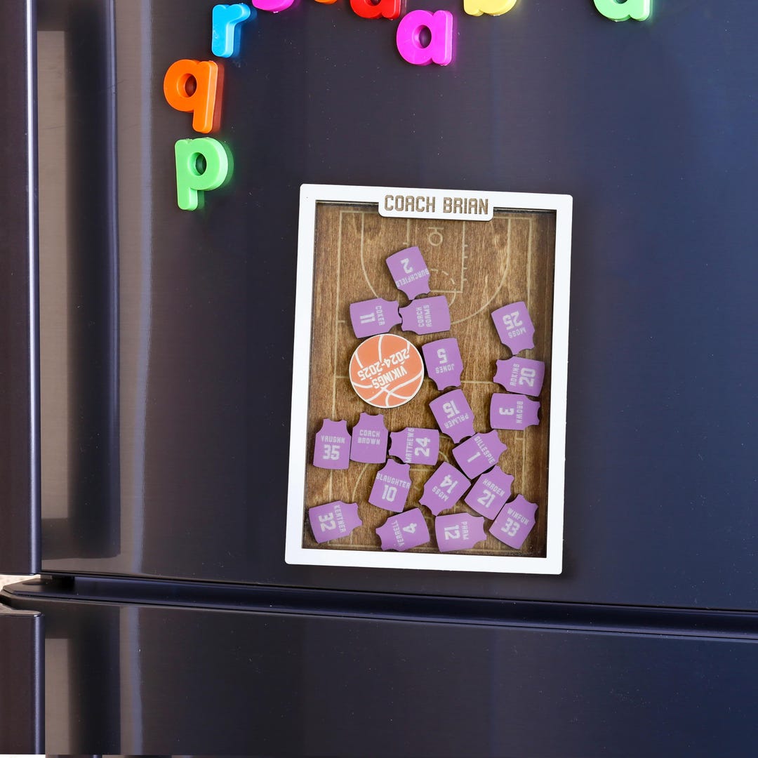 Personalized Basketball Coach Fridge Magnet, Coach Appreciation Gift ...