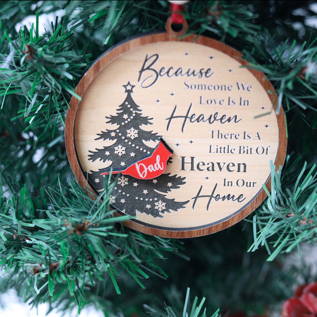 Christmas Memorial Ornament, Personalized Dad Ornament, Mom Ornament ...