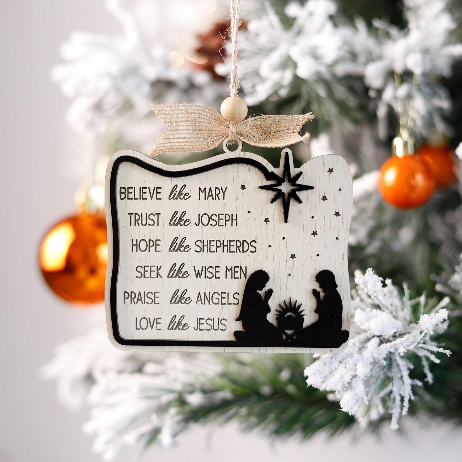 Scripture Nativity Scene Ornament, Bethlehem Christian Gifts, Religious ...