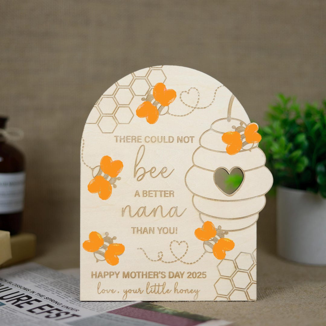 Bee Hive Handprint Craft Gift From Grandkids, Mothers Day DIY ...