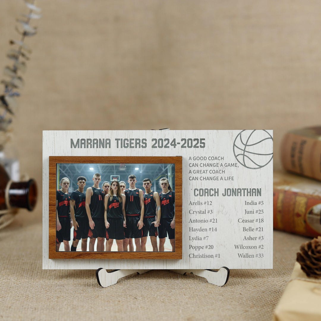 Basketball Frame for Coach, Personalized Appreciation Thank You Coach ...