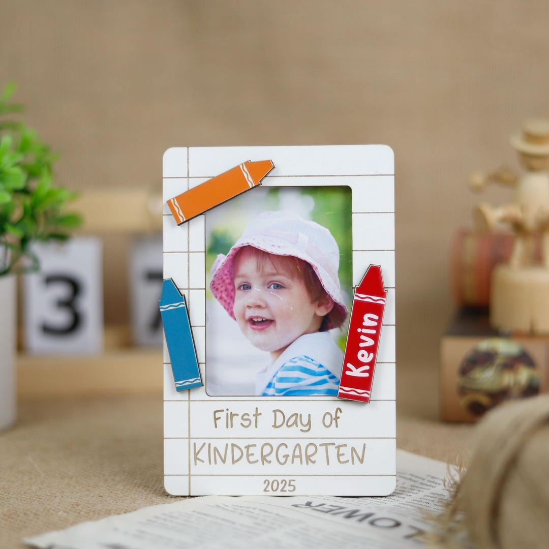 Personalized Baby First Day of School Photo Frame, First Last Day of ...
