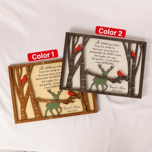 A Limb Has Fallen Cardinal Memorial Gift, Cardinal Wood Sign ...