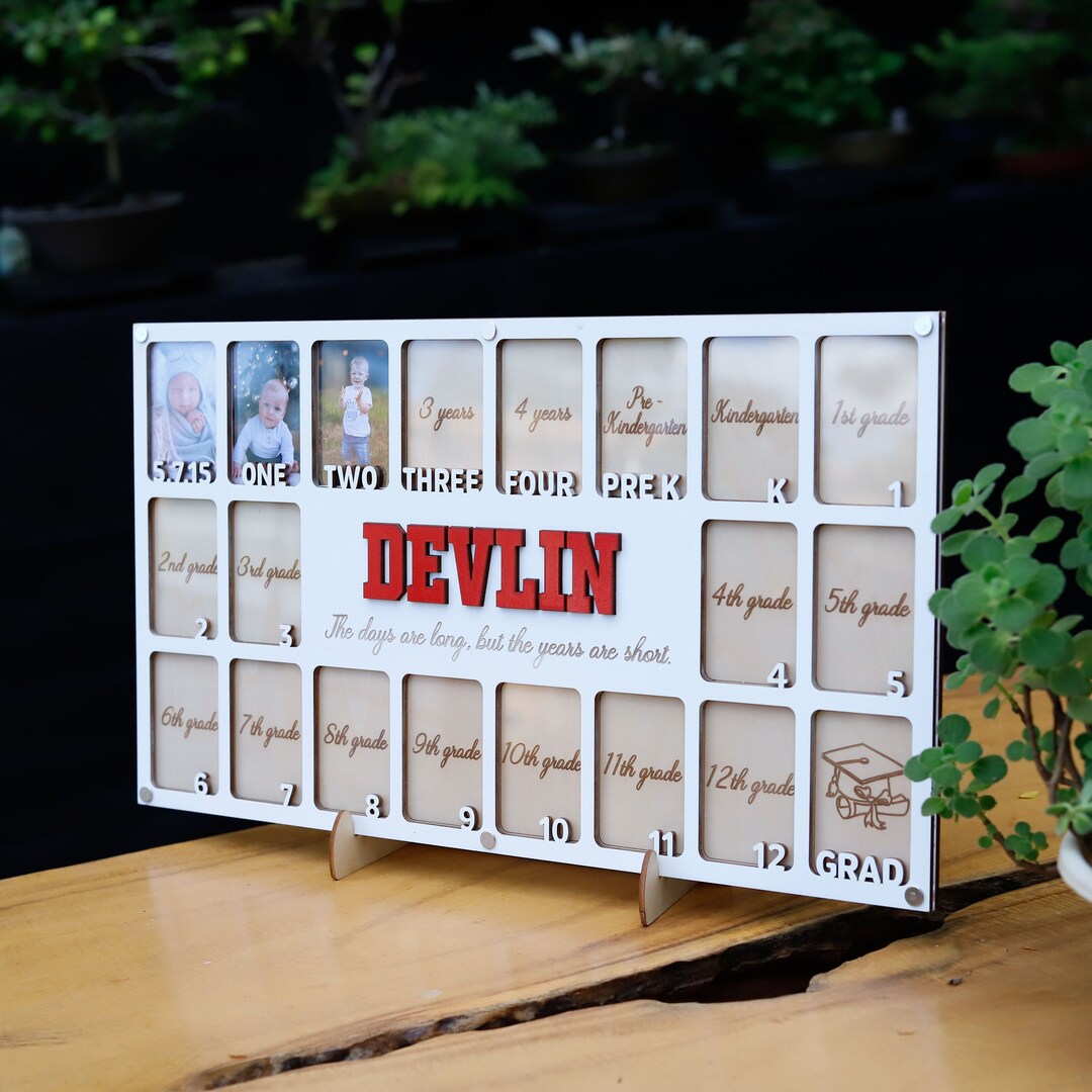 School Years Senior Photo Frame, School Picture Keepsake, 20 Photo ...