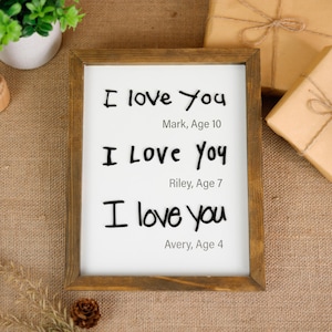 2-layered I Love You Frame From Actual Handwritten Letter, Laser-cut ...