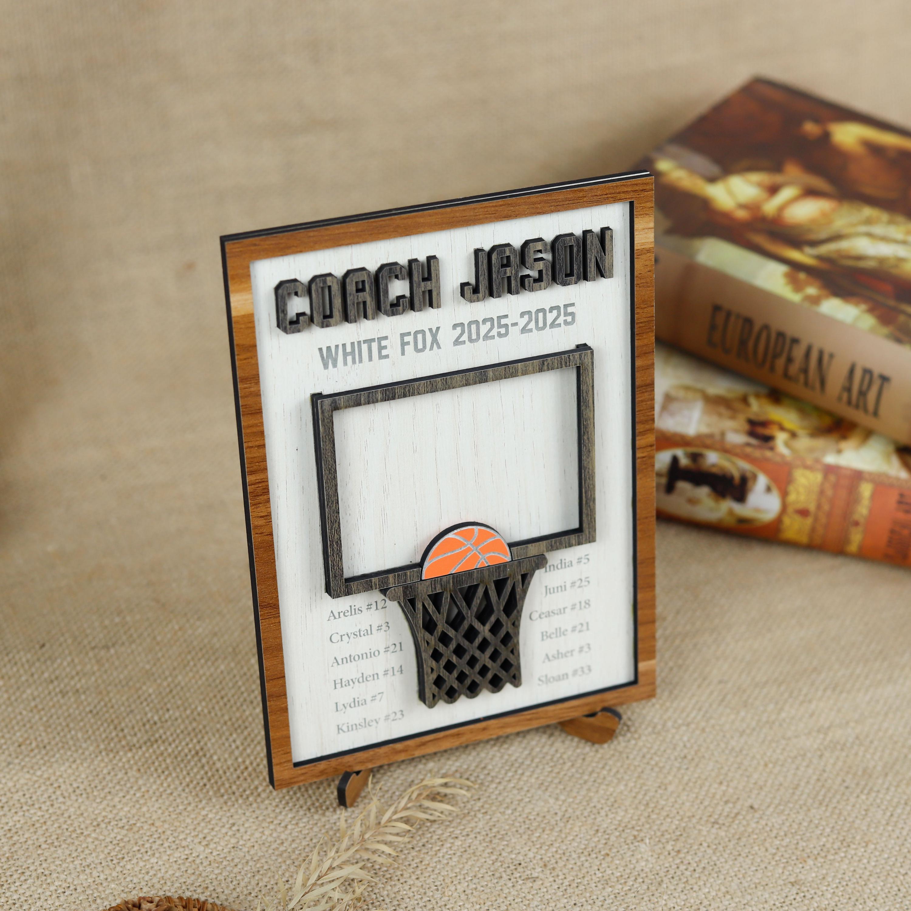 Personalized Basketball Coach Gifts, Basketball Team Photo Frame ...