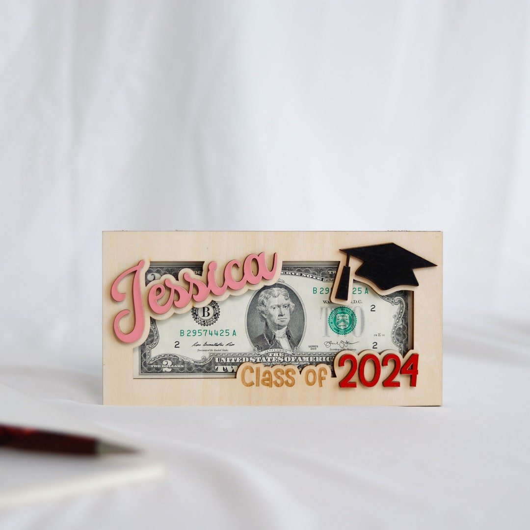 Personalized Graduation Money Holder Gift, Grad Money Gift, Class of ...