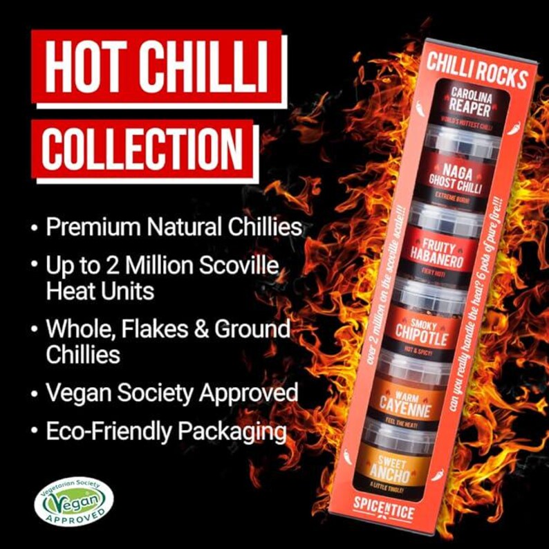 World's Hottest Chilli Pepper Set | 6 Fiery Chilli Pots - the Perfect ...