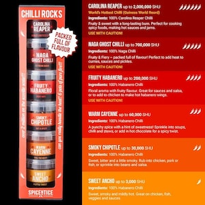 World's Hottest Chilli Pepper Set | 6 Fiery Chilli Pots - the Perfect ...