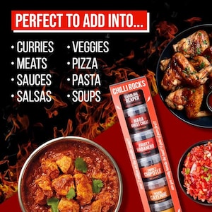 World's Hottest Chilli Pepper Set | 6 Fiery Chilli Pots - the Perfect ...