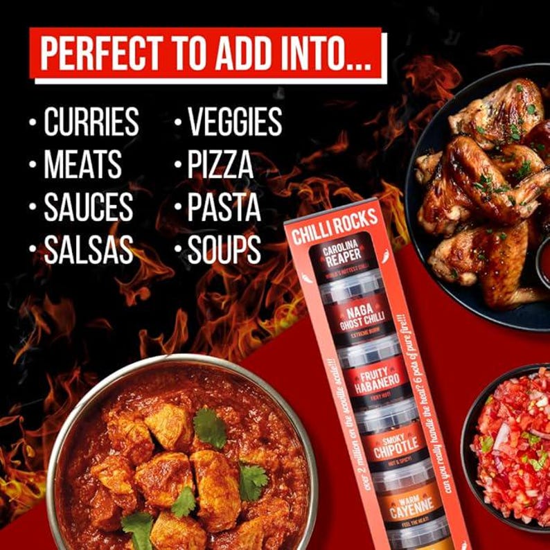 World's Hottest Chilli Pepper Set | 6 Fiery Chilli Pots - the Perfect ...