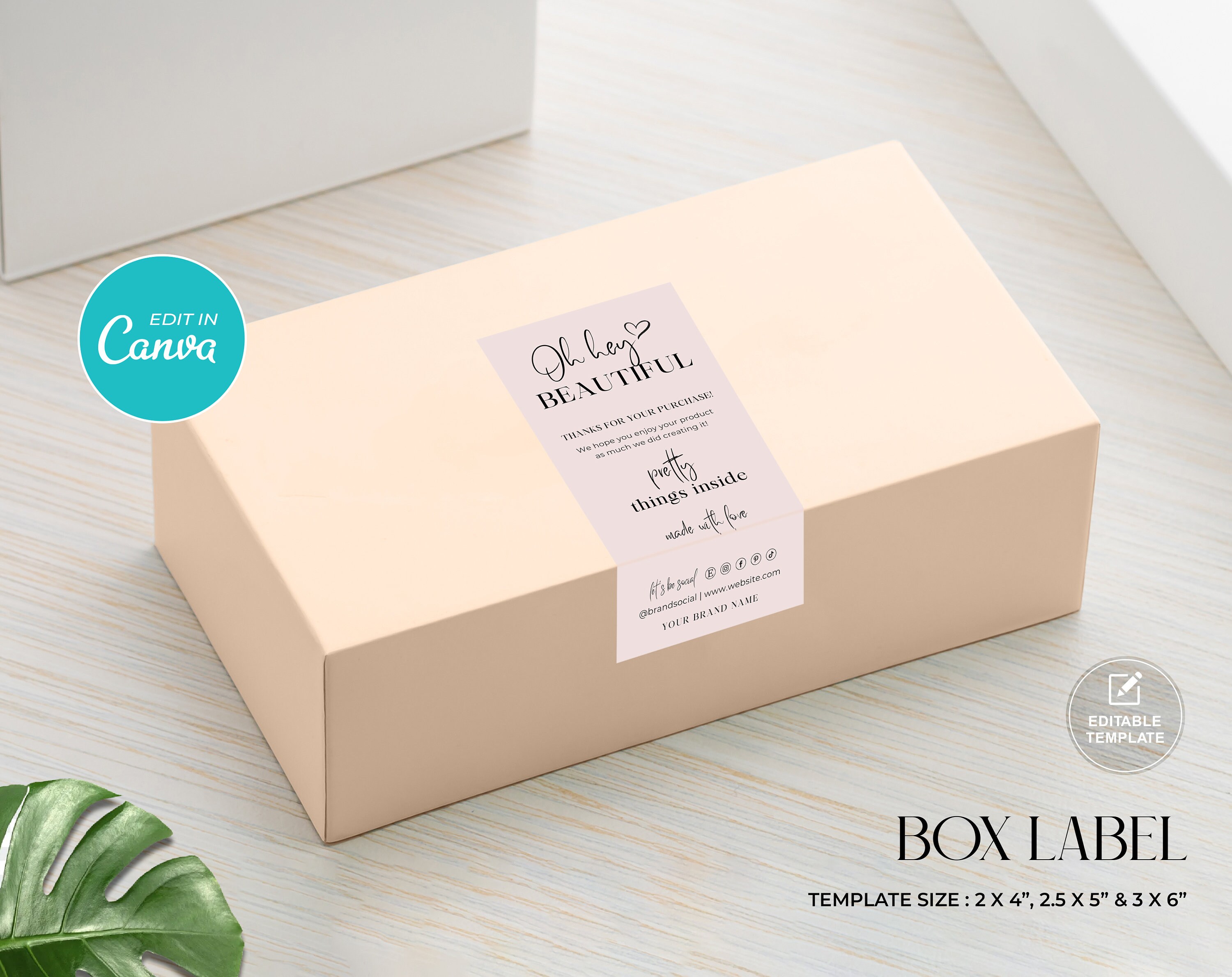 Editable Packaging Seal Sticker, Box Seal Label Template, Printable ...