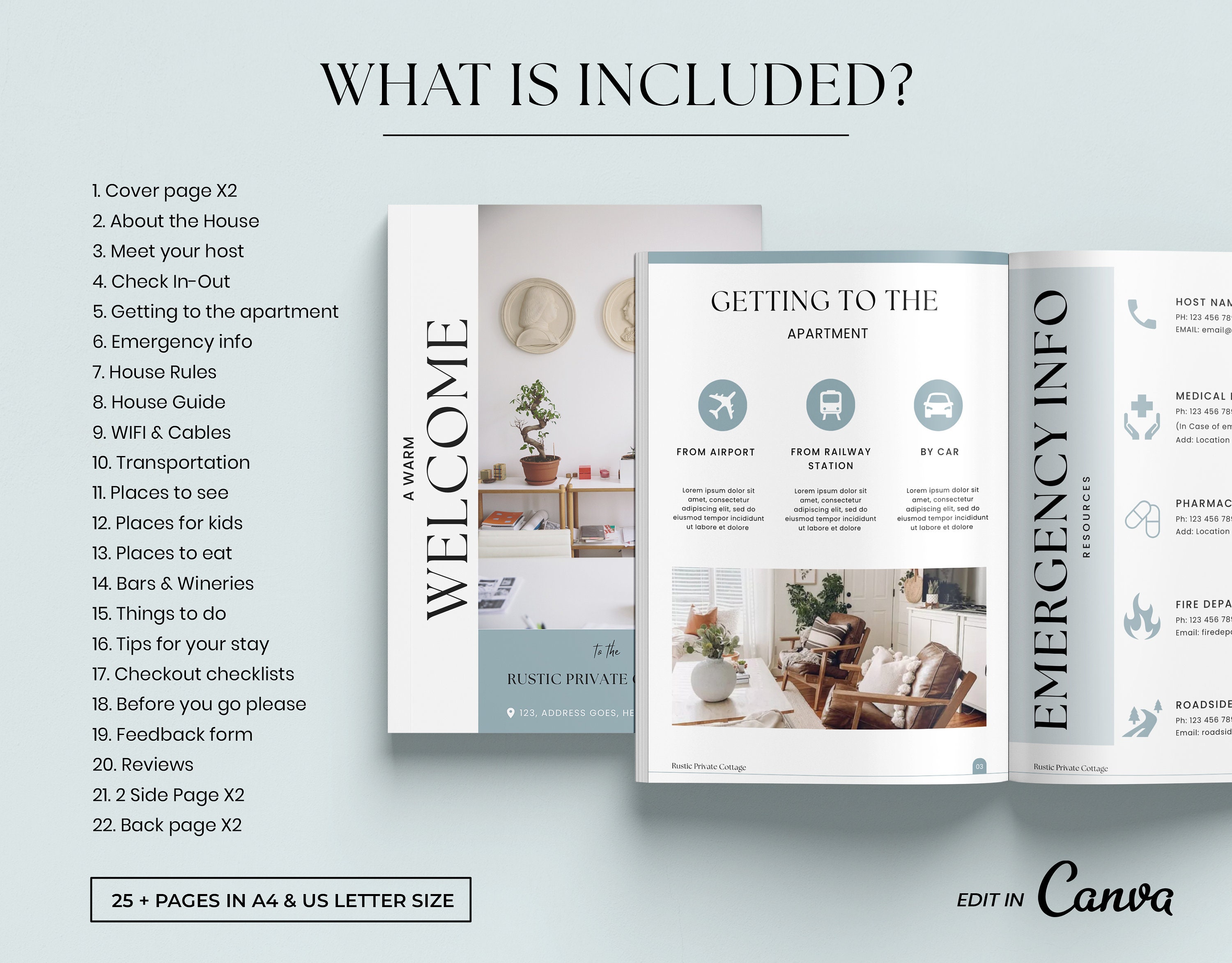 Airbnb Welcome Book Template House Host Manual Guidebook Template ...