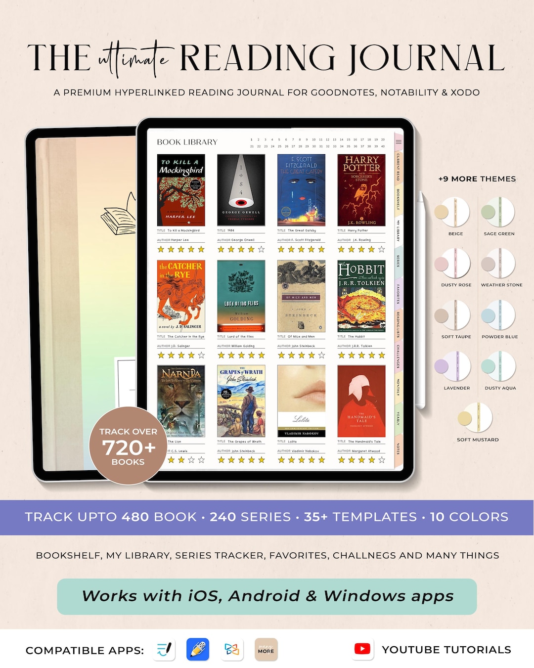 Digital Reading Journal, Digital Reading Log, Book Review & Library ...