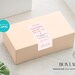 Editable Box Label Template, Box Seal Label, Printable Parcel Sticker ...