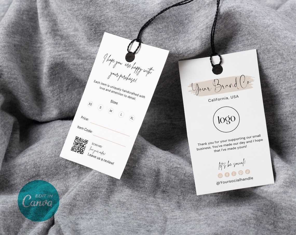 Editable Price Tag Template Product Tags Minimalist Product - Etsy