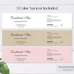 Editable Soap Label Template, Custom Wrap Whipped Soap Label Design ...
