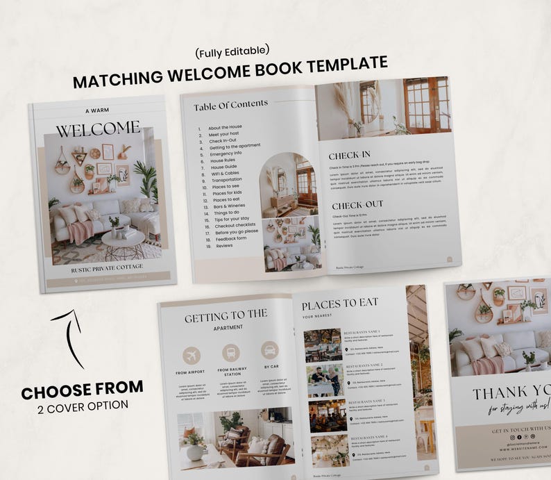 Airbnb Welcome Book Template Canva Host Bundle Kit Welcome Pack, Airbnb ...