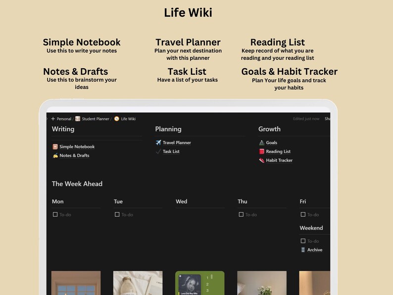 Notion Aesthetic Student Dashboard College Template University - Etsy UK Notion Aesthetic Student Dashboard College Template University - Etsy UK