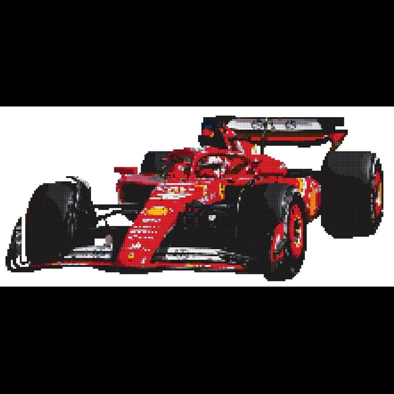 2024 Ferrari Formula 1 Racing Car Livery Cross Stitch Pattern - PDF ...