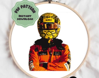 2024 Mclaren Formula 1 Cross Stitch Pattern - PDF Instant Download - Etsy