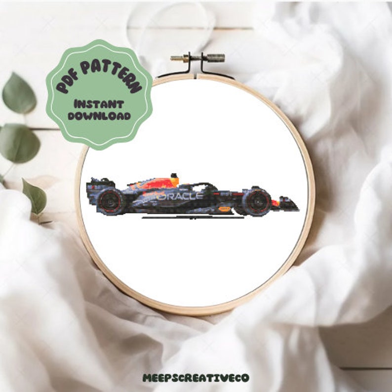 2024 Red Bull Formula 1 Cross Stitch Pattern PDF Instant Download - Etsy