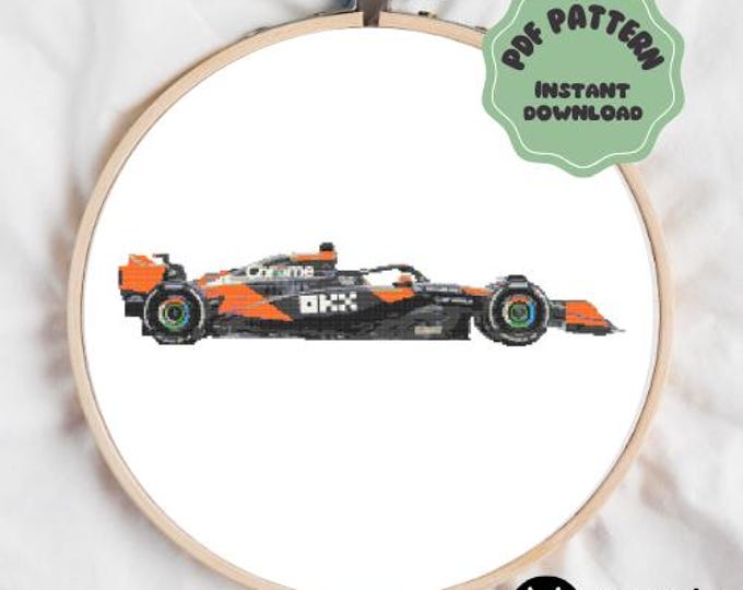 2024 Mclaren Formula 1 Cross Stitch Pattern - PDF Instant Download - Etsy
