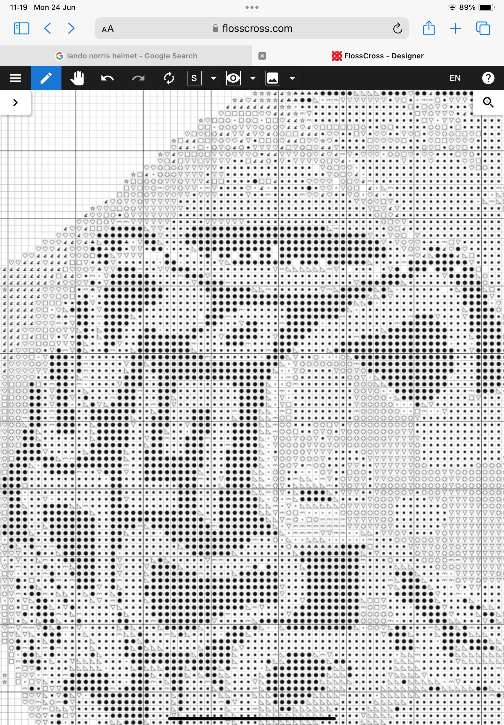 2024 Lando Norris Mclaren Formula 1 Racing Helmet Cross Stitch Pattern ...