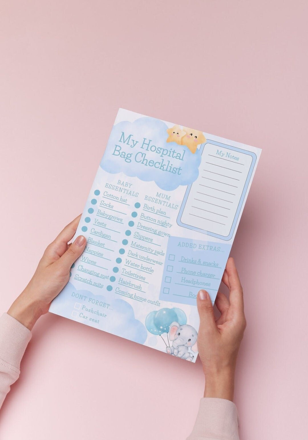 Hospital Bag Checklist Printable, Labor and Delivery Packing List ...