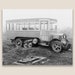 GMC Half-track Bus Black and White Photo. Restored Vintage Photography ...